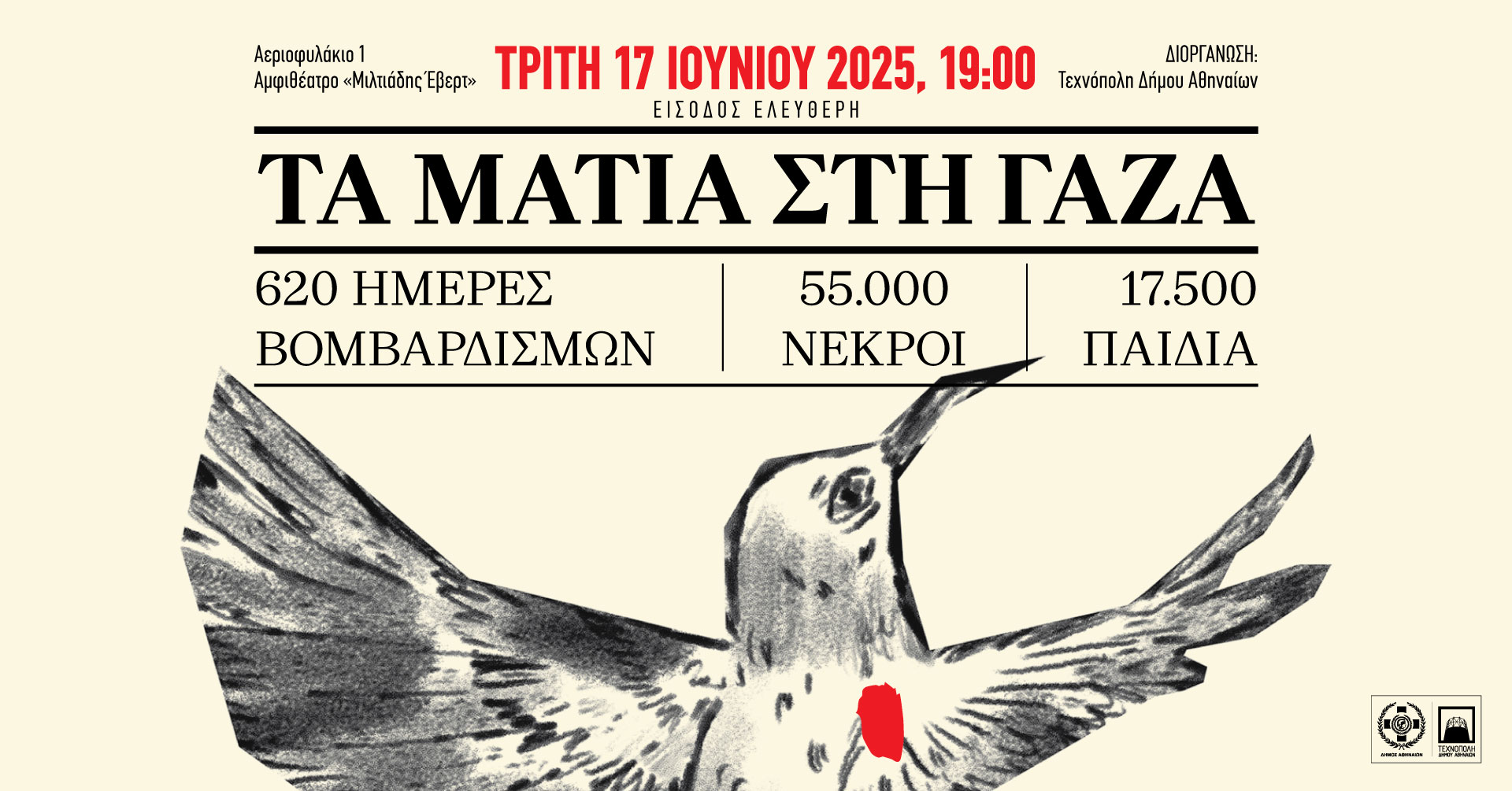 Τα μάτια στη Γάζα: 620 ημέρες βομβαρδισμών, 55.000 νεκροί, 17.500 νεκρά ...